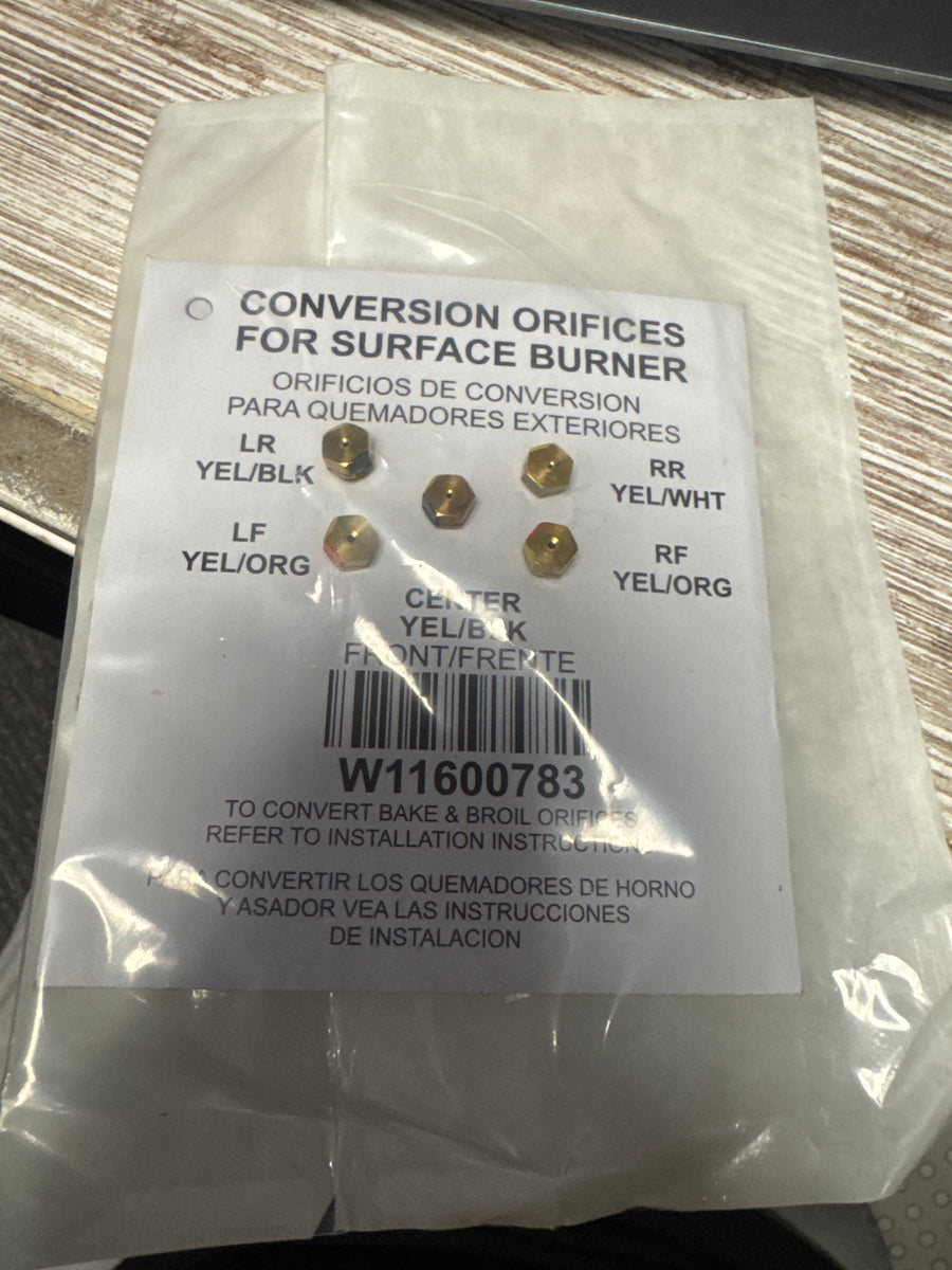 KitchenAid CONVERSION OEM ORIFICES W11600783 – stlapplianceoutlet