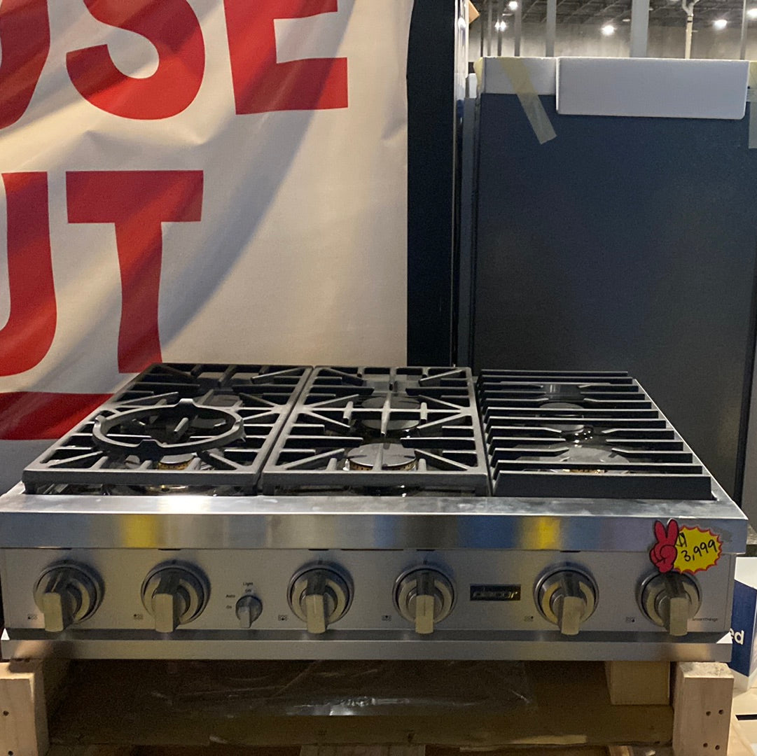 Dacor Transitional DTT36T960GS 36 Inch Gas Smart Rangetop with 6 Seale ...