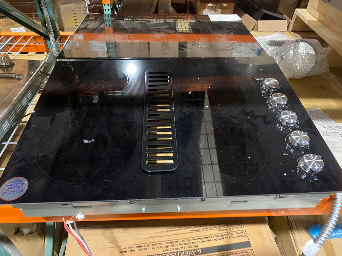 KitchenAid - 30" Electric Downdraft Cooktop - Black KCED600GBL ...