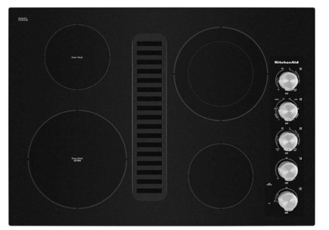 KitchenAid - 30" Electric Downdraft Cooktop - Black KCED600GBL ...