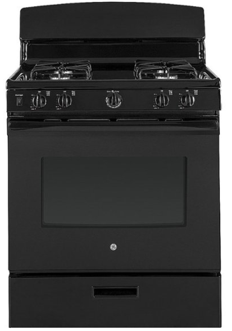 GE - 4.8 Cu. Ft. Freestanding Gas Range - Black JGBS30DEKBB ...