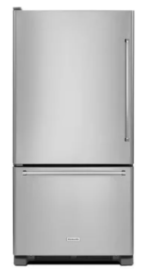 KitchenAid 22 cu. ft. 33-Inch Width Full Depth Non Dispense Bottom Mou ...