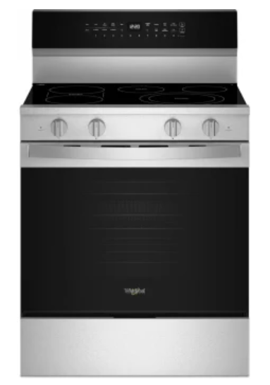Whirlpool WFES7530RZ 30 Inch Freestanding Electric Smart Range with 5 ...