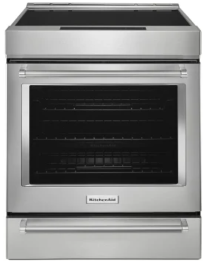 KitchenAid KSIS730PSS 30 Inch Slide-In Induction Range with 4 Elements ...