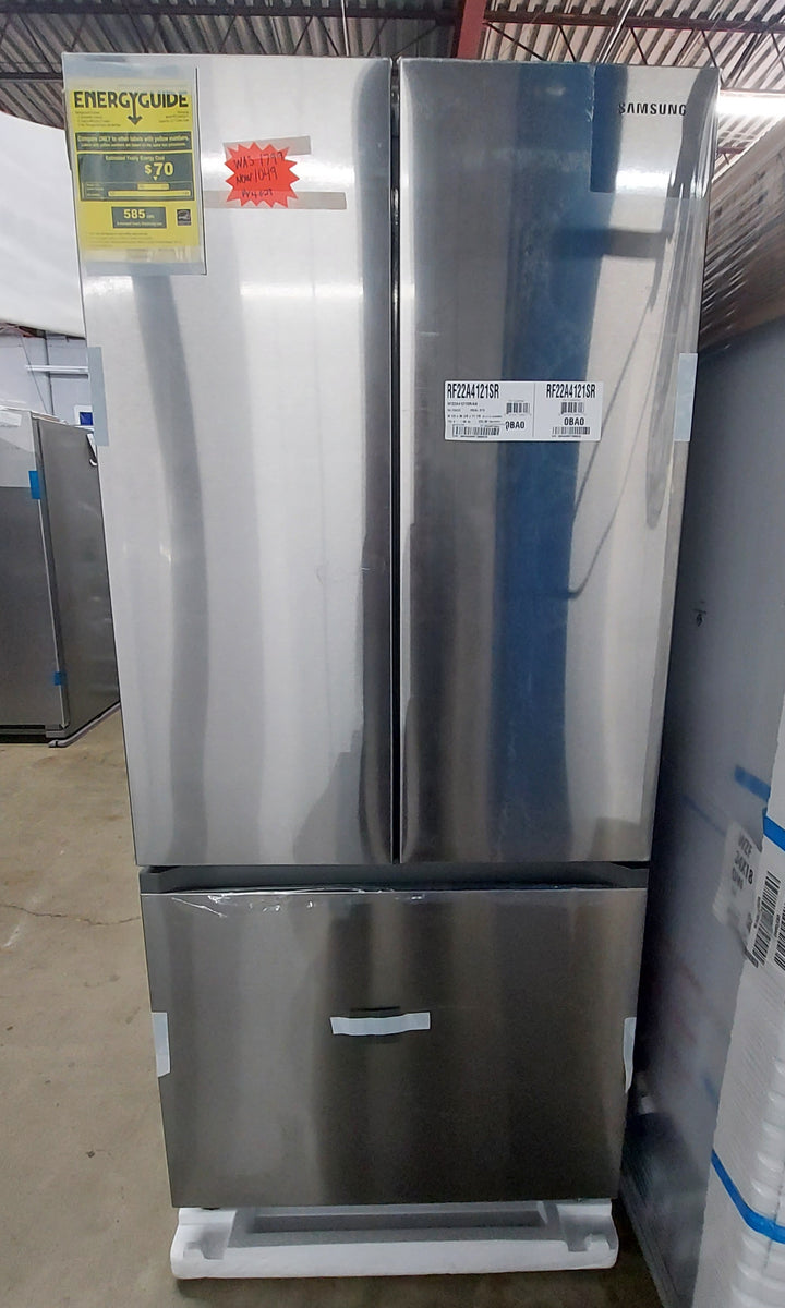 Samsung (RF22A4121SR) 30 Inch Smart French Door Refrigerator with 22 C ...